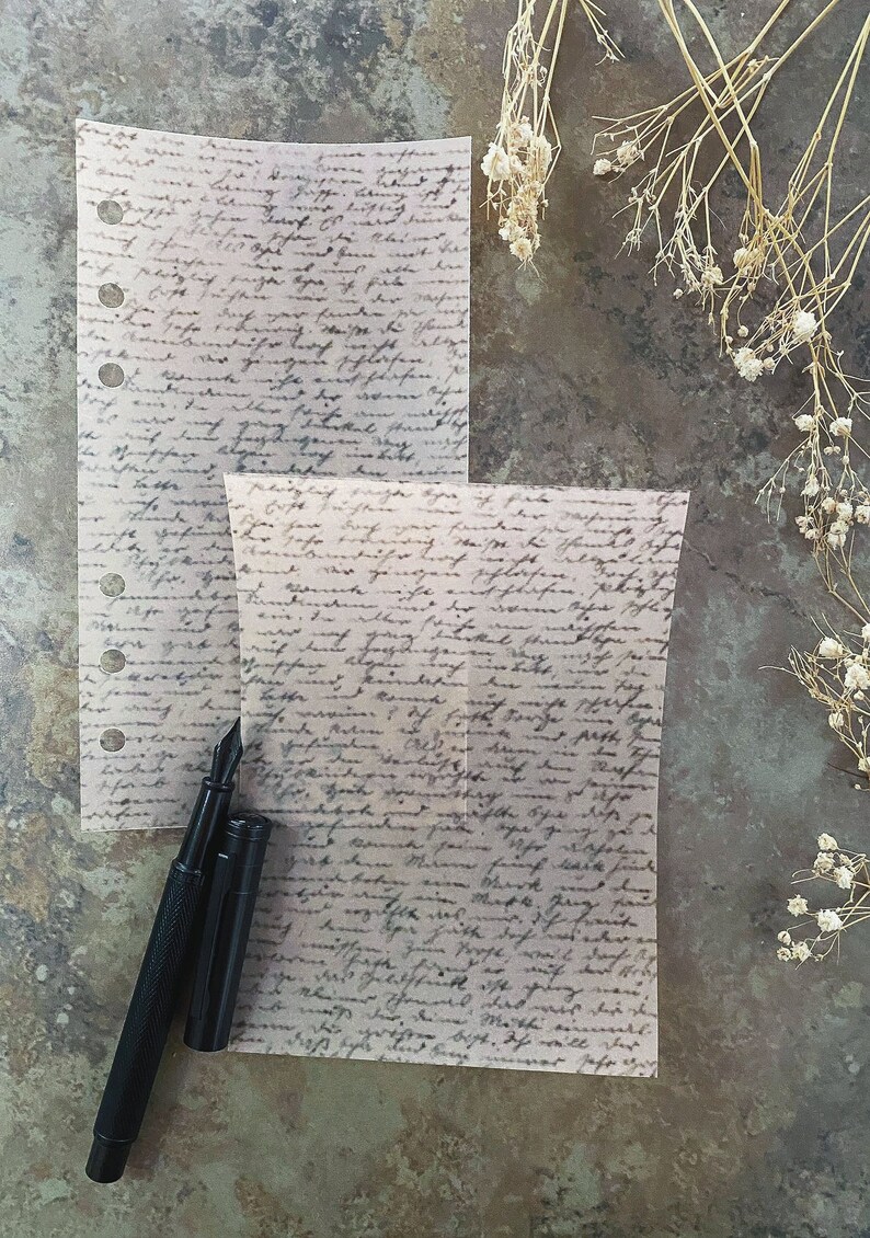 A5 Vintage Dashboard Calligraphy, Vellum Insert, Planner Dividers ...