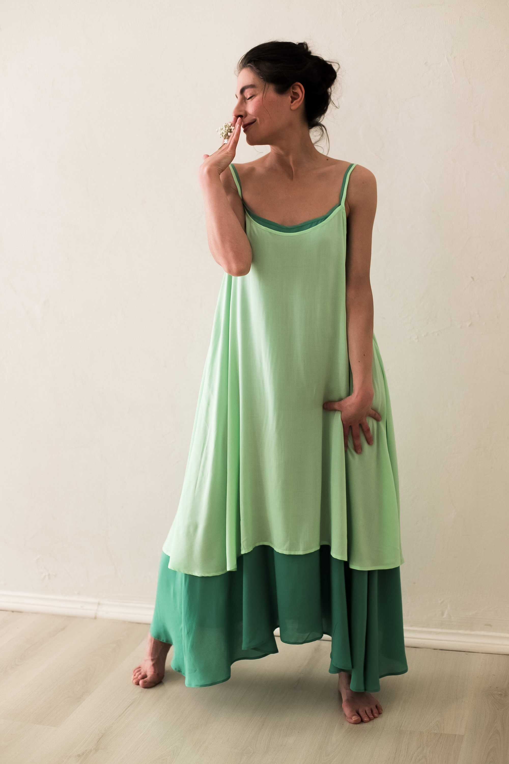 Layered Dress Double Dress Set Summer Boho Dress Viscose - Etsy