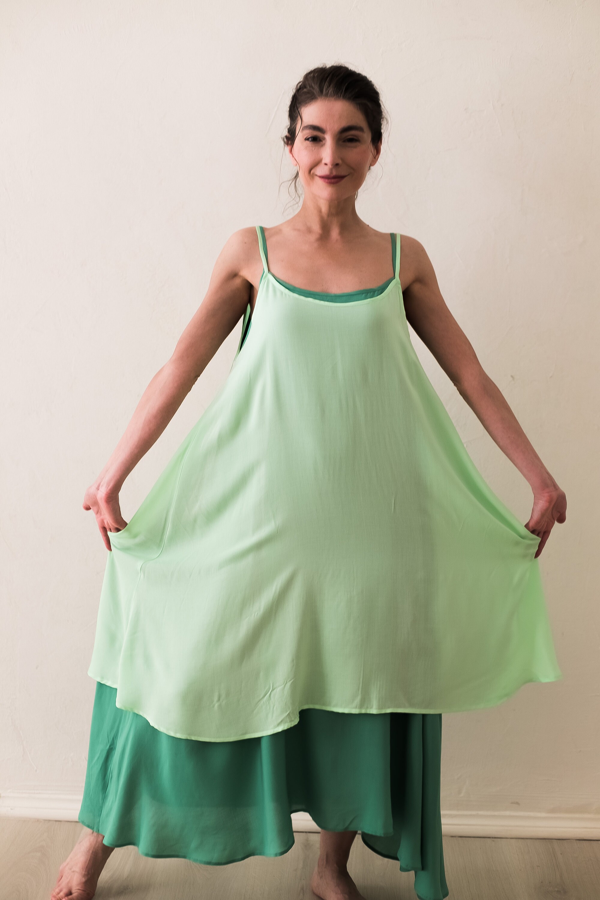 Layered Dress Double Dress Set Summer Boho Dress Viscose - Etsy