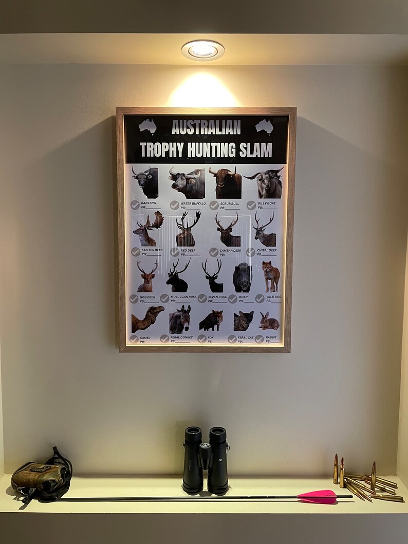 Australian Trophy Hunting Slam Bucket List Poster - Etsy
