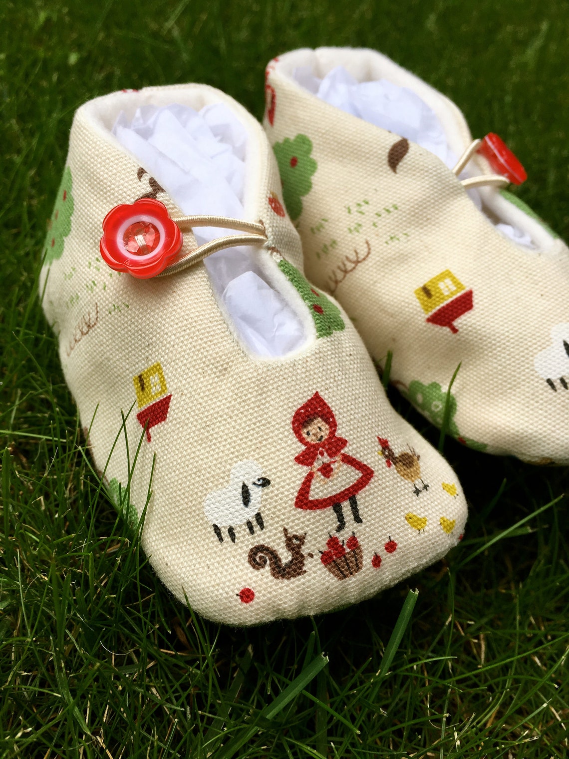Little Red Riding Hood Baby Shoes Several Sizes - Etsy