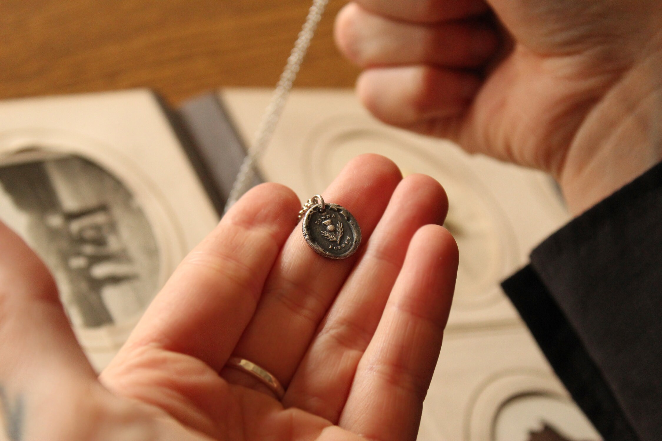 Dinna Forget Wax Seal Pendant Made Using a 1800s Fob Stamp - Etsy