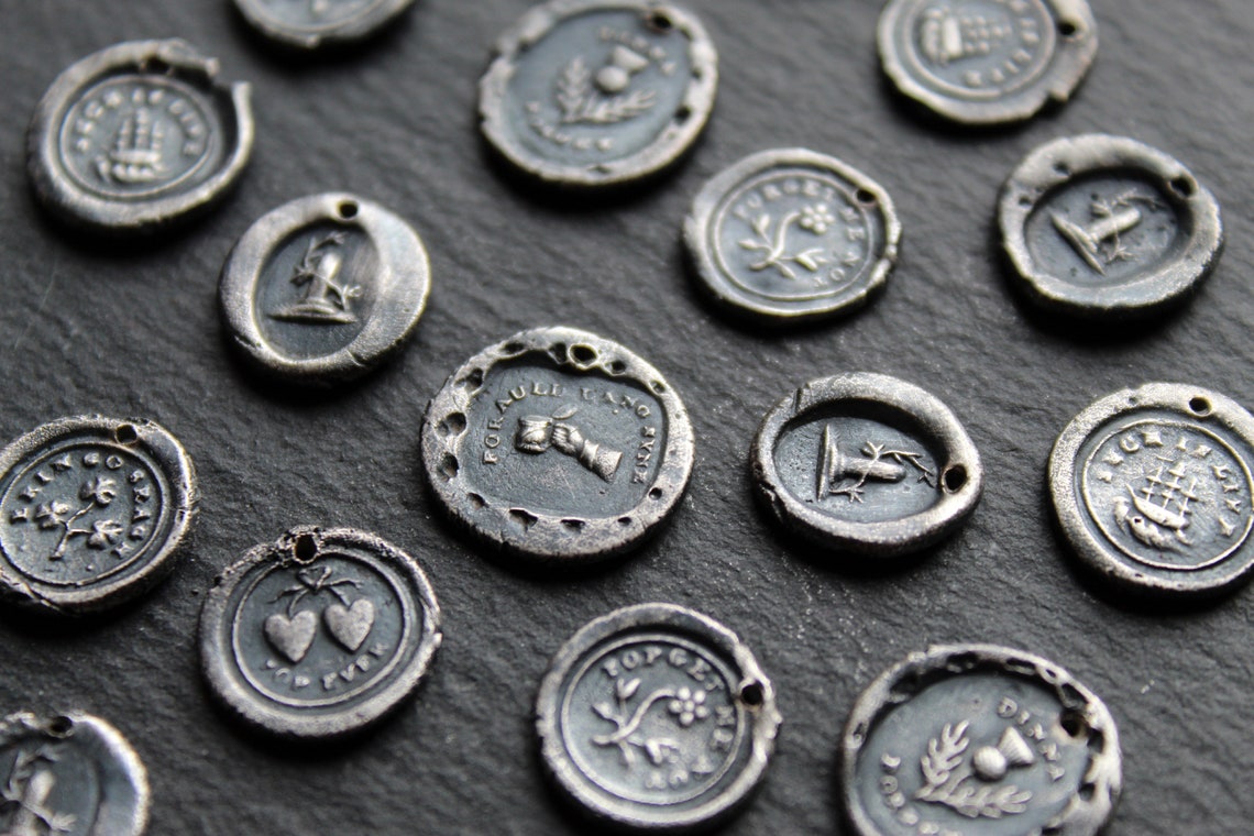 Dinna Forget Wax Seal Pendant Made Using a 1800s Fob Stamp - Etsy
