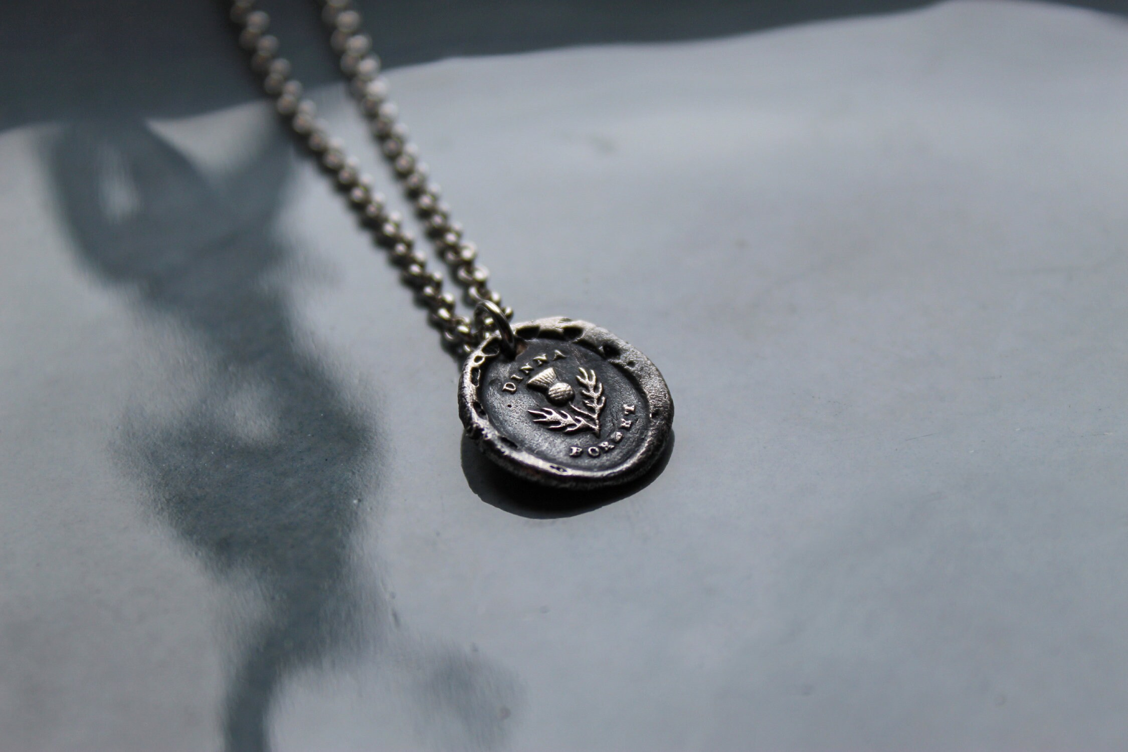 Dinna Forget Wax Seal Pendant Made Using a 1800s Fob Stamp - Etsy