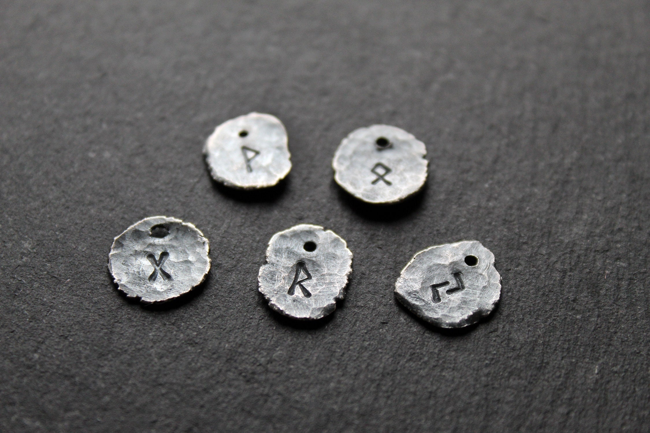 Rune Pendant Silver Futhark Alphabet Runes Pagan Necklace - Etsy