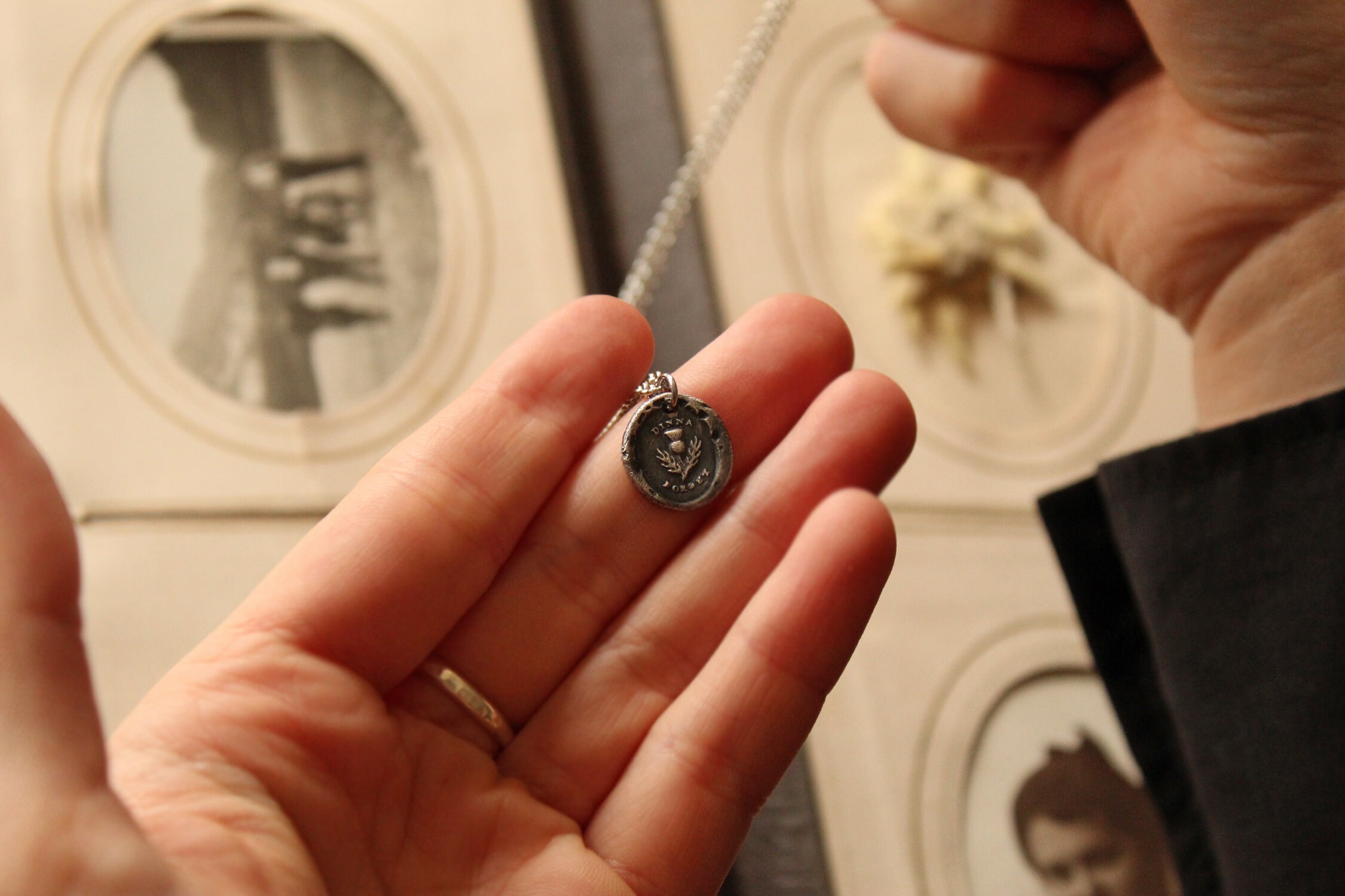 Dinna Forget Wax Seal Pendant Made Using a 1800s Fob Stamp - Etsy