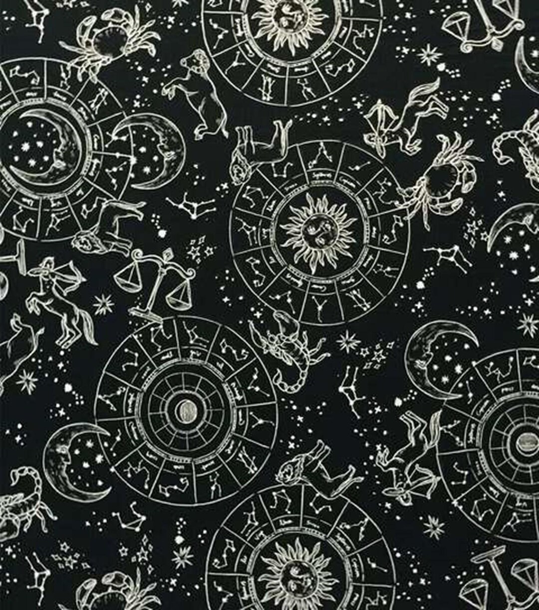 Zodiac Stretch Knit Fabric by the Yard - Etsy