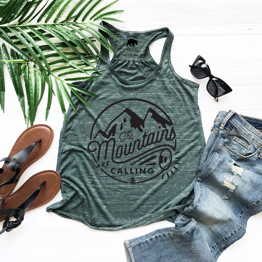 Mountains Tank Top the Mountains Are Calling and I Must Go Plus Size ...