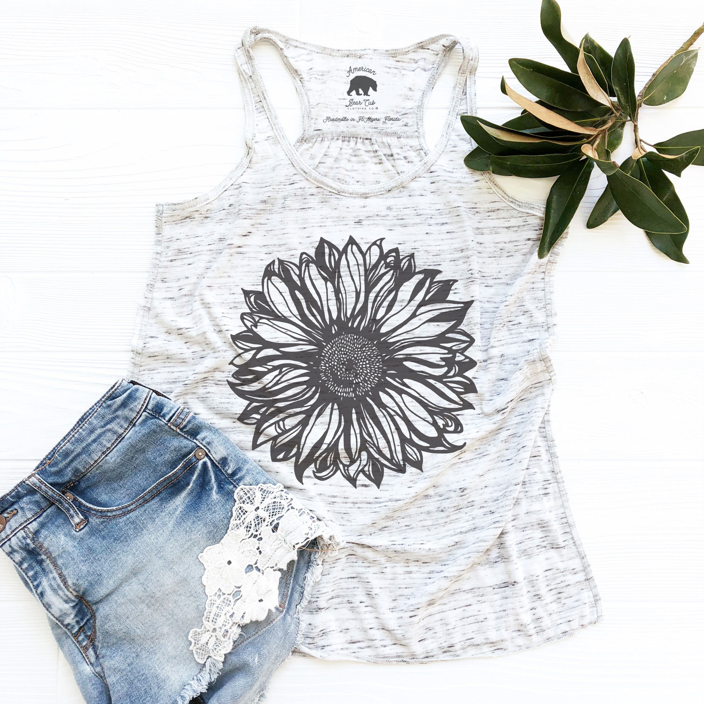Sunflower Tank Tops Womens Summer Tops and Clothing Sun - Etsy