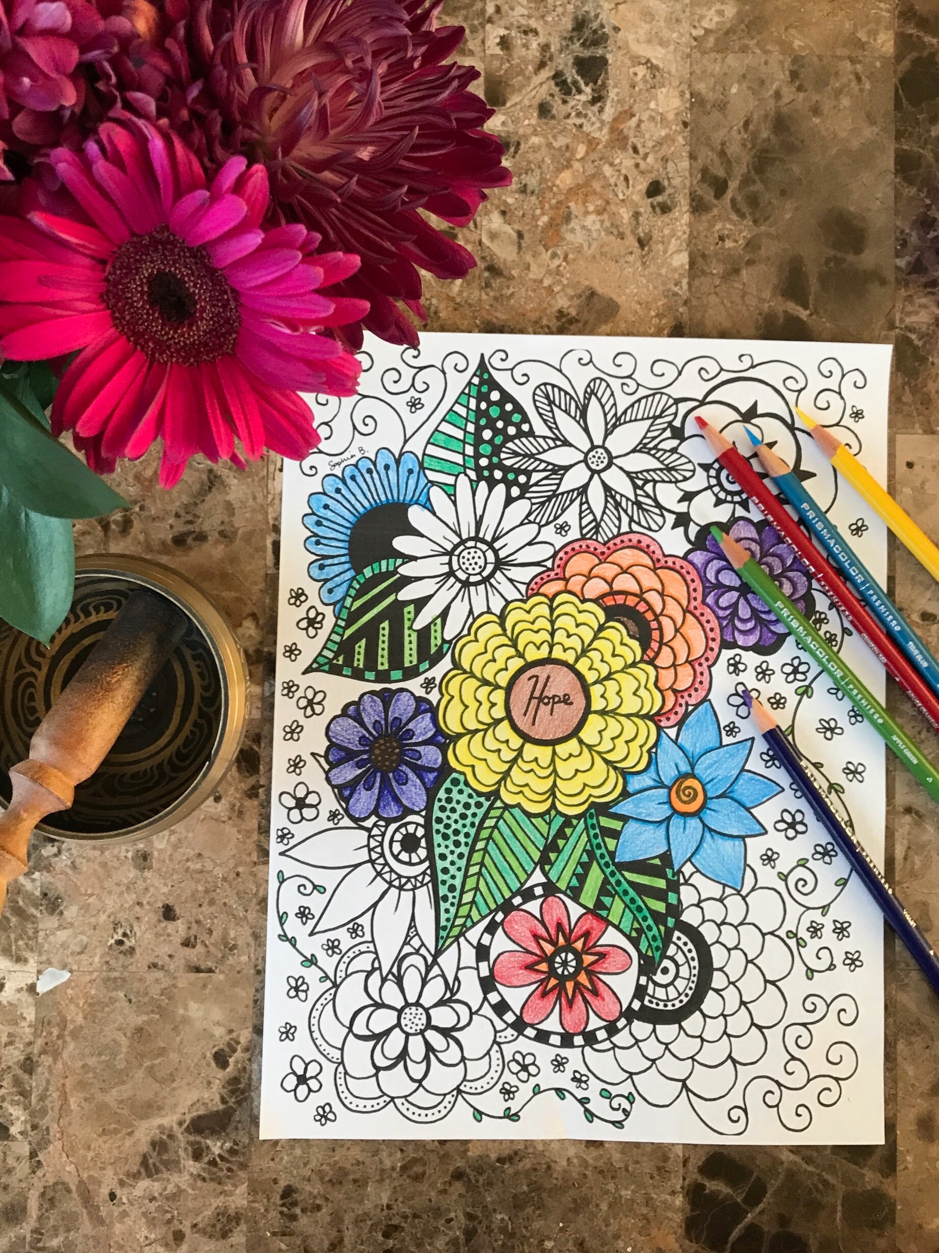 Hope Inspirational Printable Adult Coloring Page - Etsy