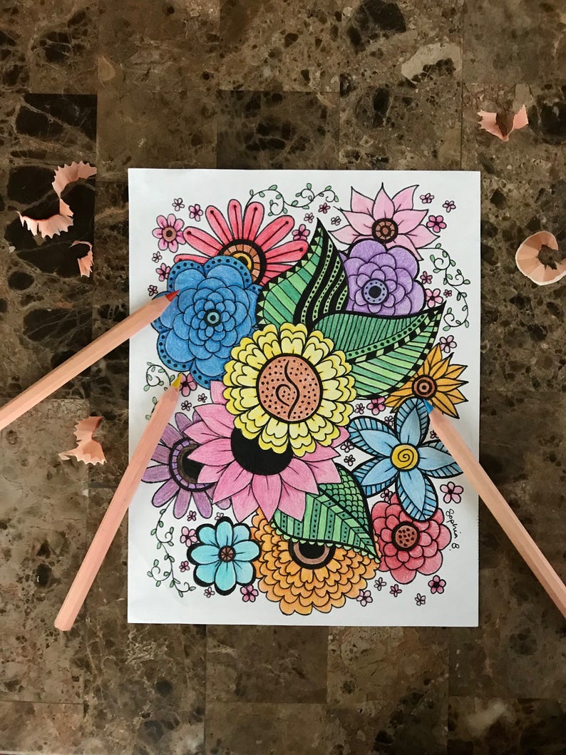 Eating Disorder Recovery Printable Adult Coloring Page - Etsy