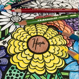 Hope Inspirational Printable Adult Coloring Page - Etsy