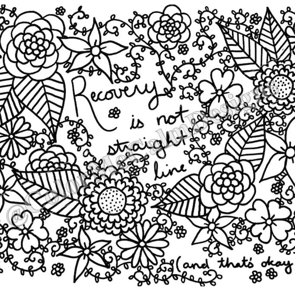 Recovery Coloring Pages - Etsy