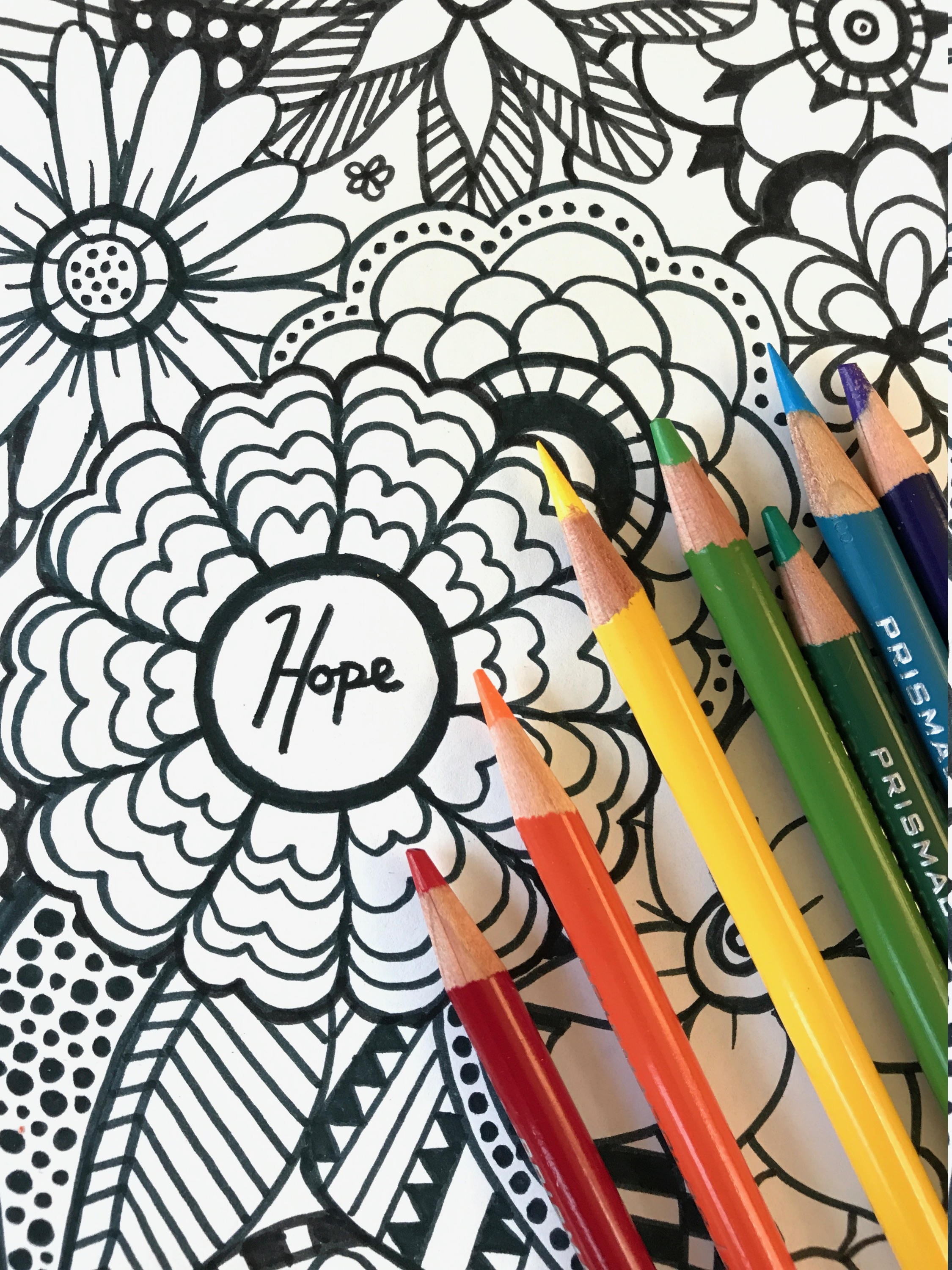 Hope Inspirational Printable Adult Coloring Page - Etsy