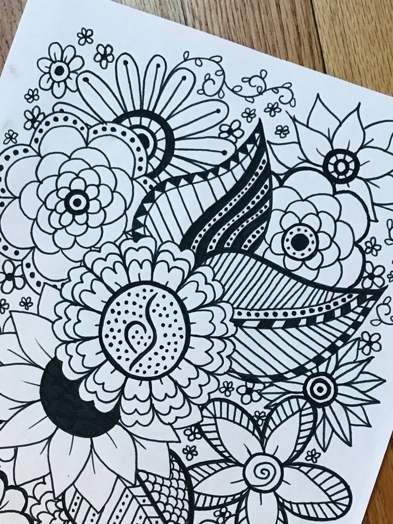 Eating Disorder Recovery Printable Adult Coloring Page - Etsy