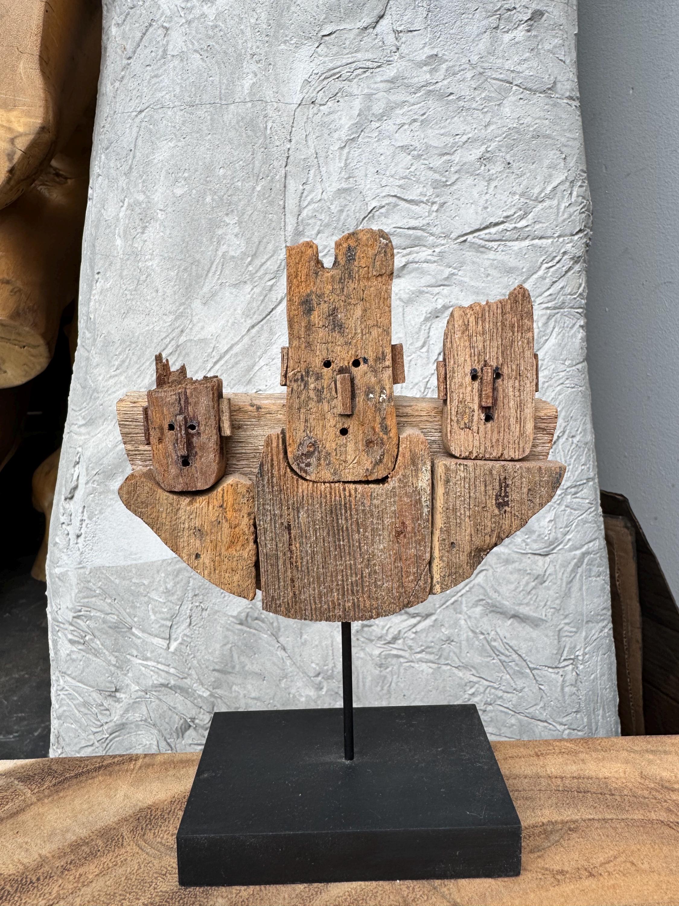 Unique Teak Wood Scrap Art People - Etsy