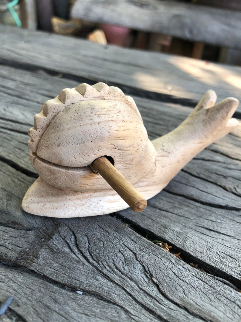 Hand Carved Snail Instrument: Cottagecore Decor - Etsy