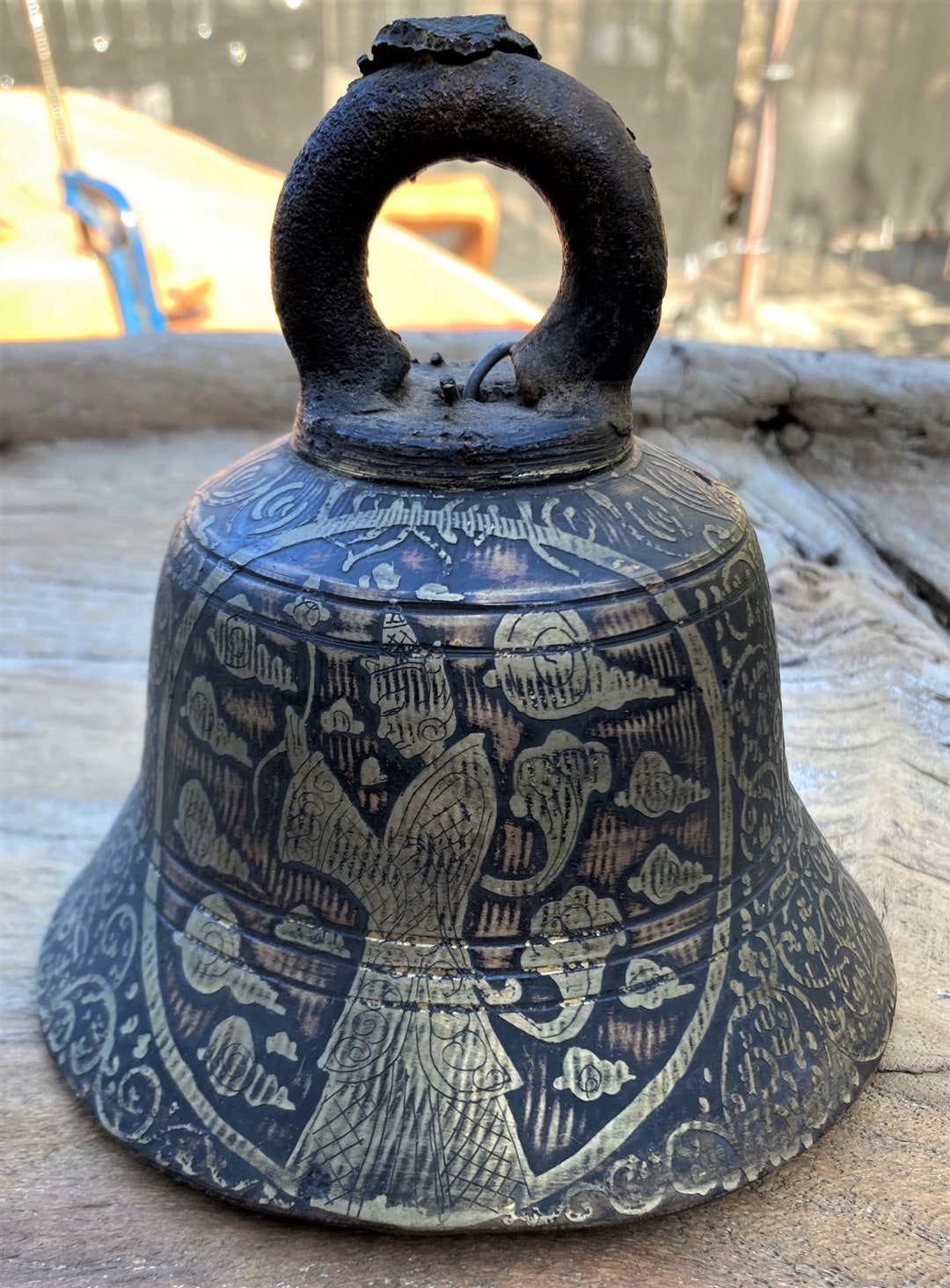 Vintage Bronze Bell - Etsy