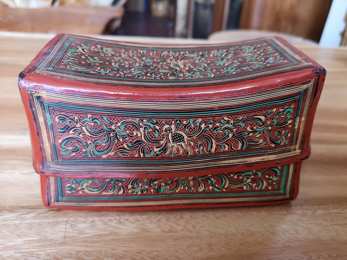 Burmese Laquerware Box - Etsy