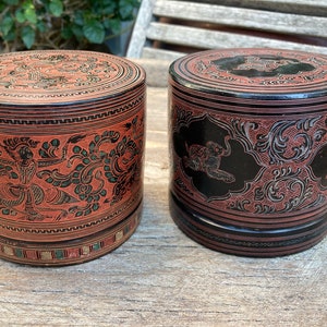 Burmese Laquerware Box - Etsy