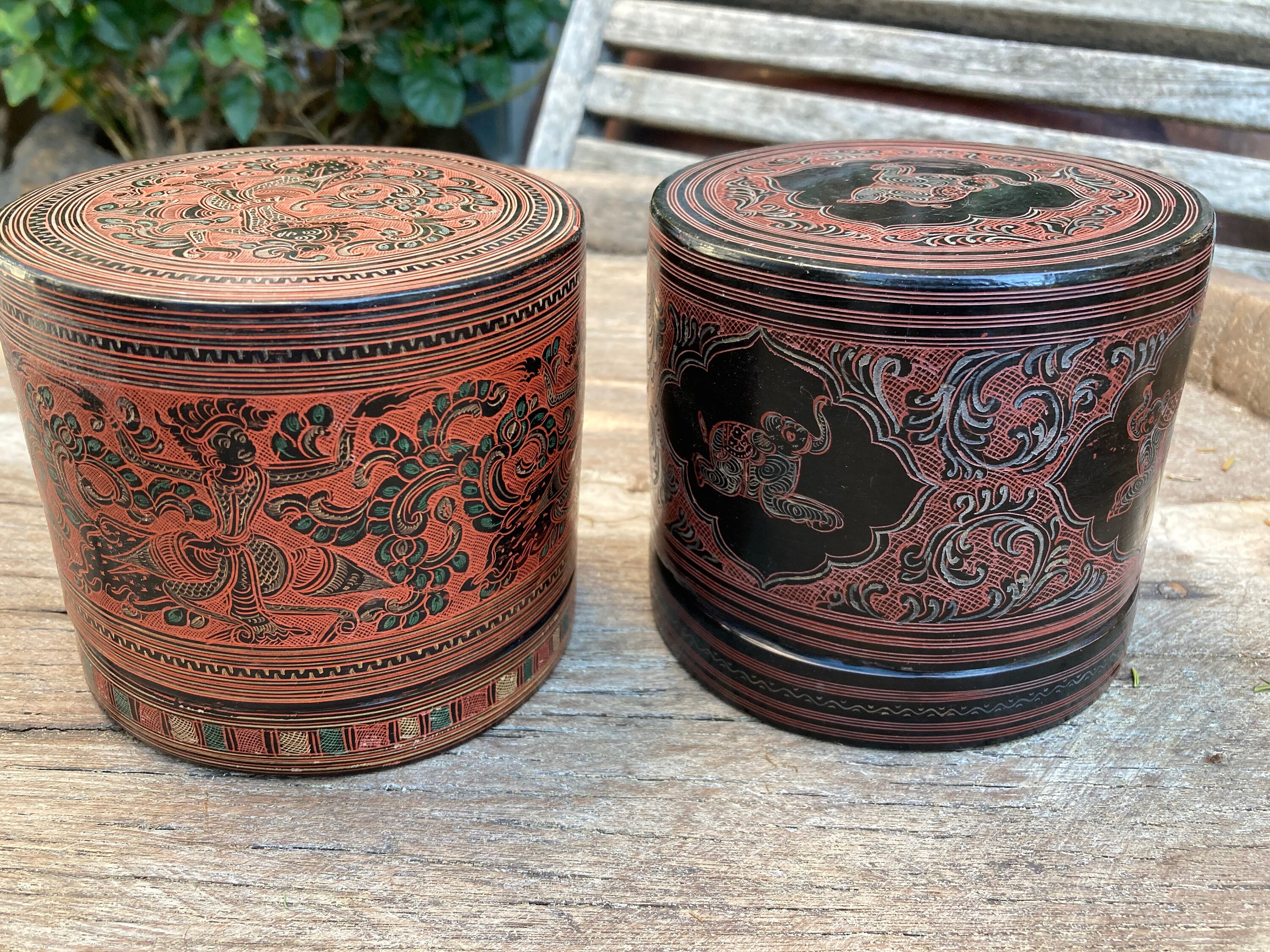 Burmese Laquerware Box - Etsy