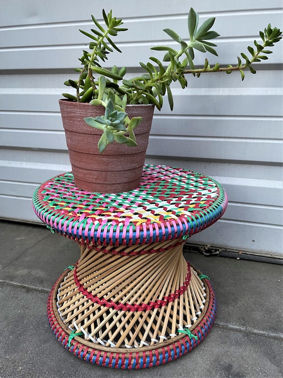 Hand Weaving Rattan Stand - Etsy