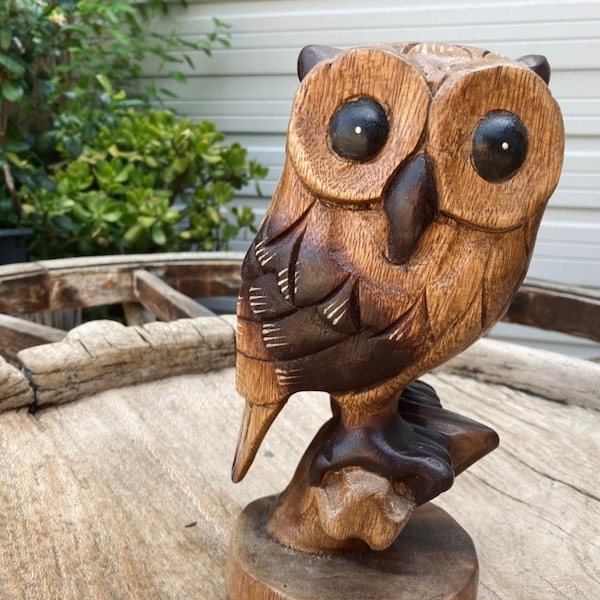 Wooden Owl - Etsy