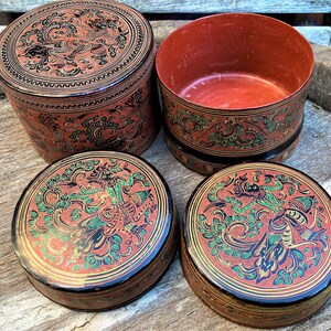 Burmese Laquerware Box - Etsy