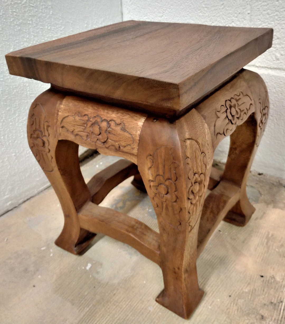 Opium Wooden Stand With Carving - Etsy