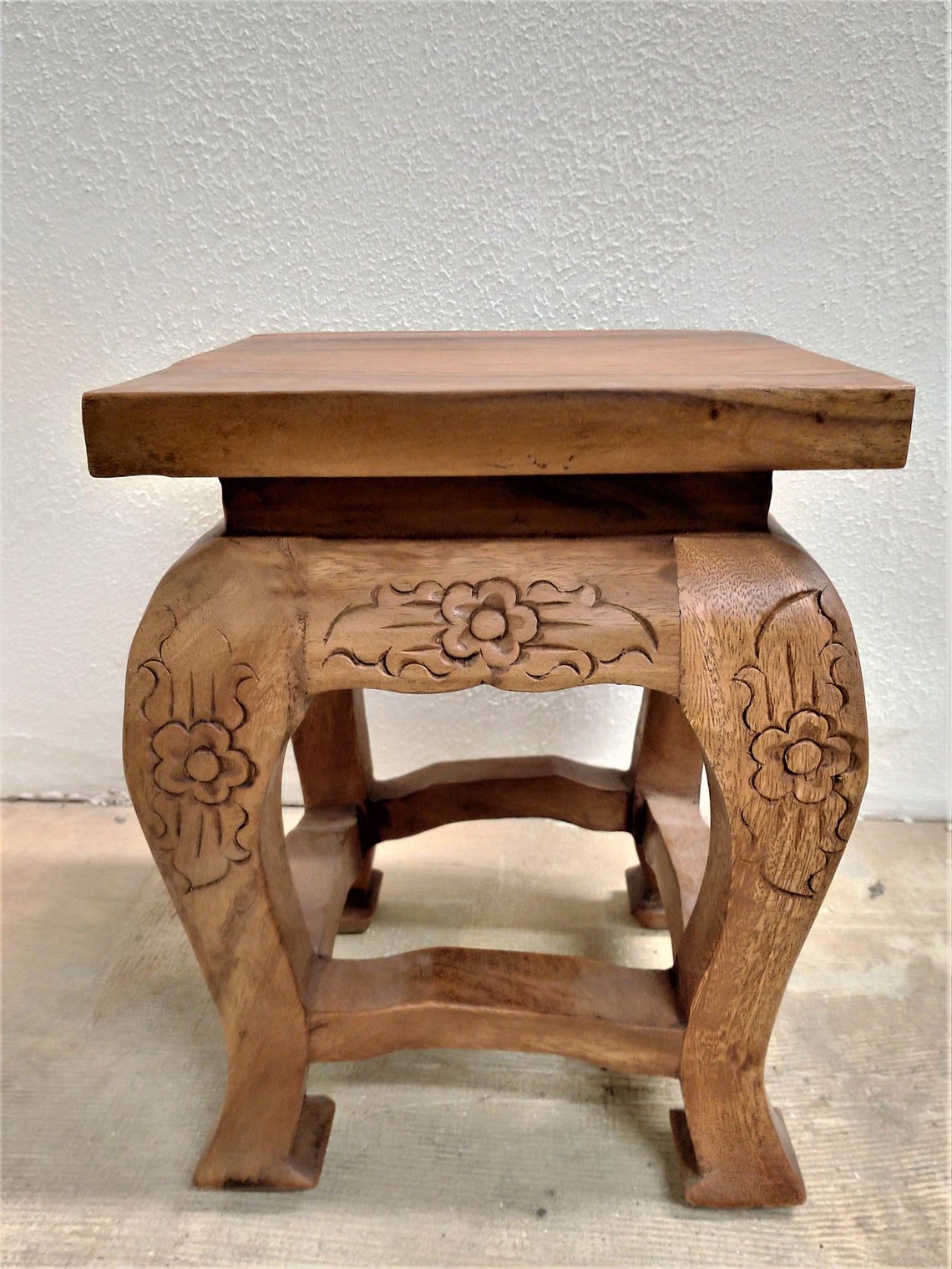 Opium Wooden Stand With Carving - Etsy