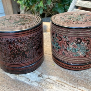 Burmese Laquerware Box - Etsy