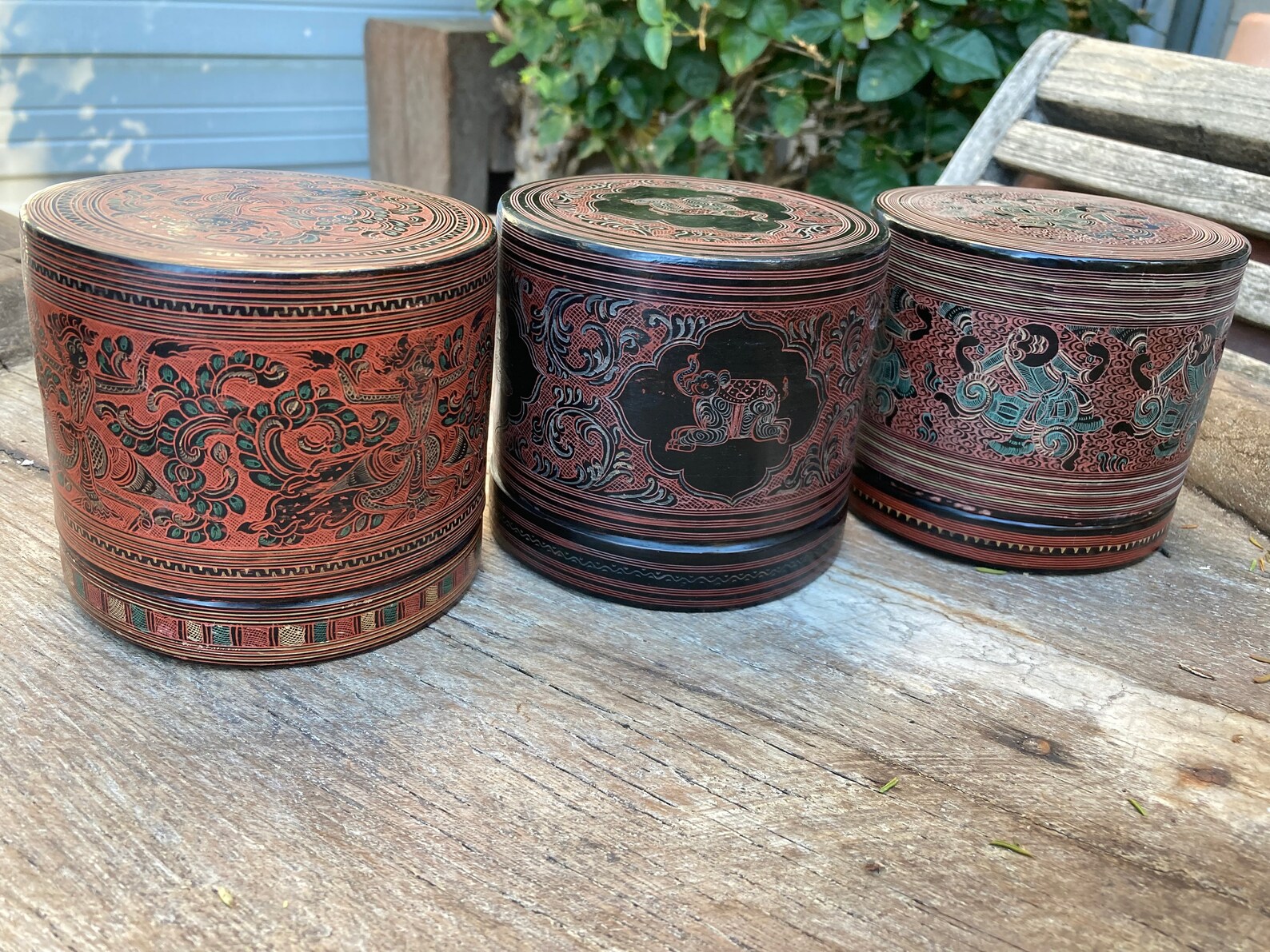 Burmese Laquerware Box - Etsy