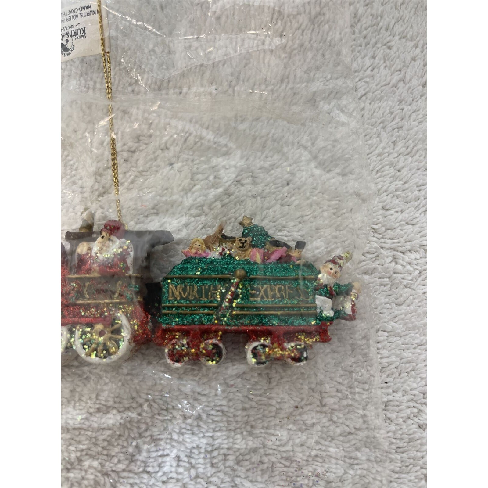Kurt Adler Glitter Train Ornament W9938 - Etsy