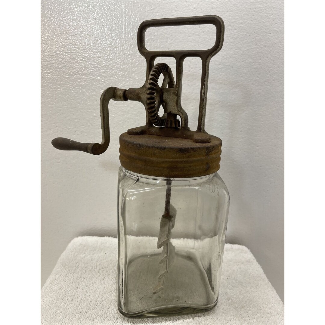 Antique Butter Churn Hand Crank Gunn Mfg Philadelphia 2 Qt - Etsy