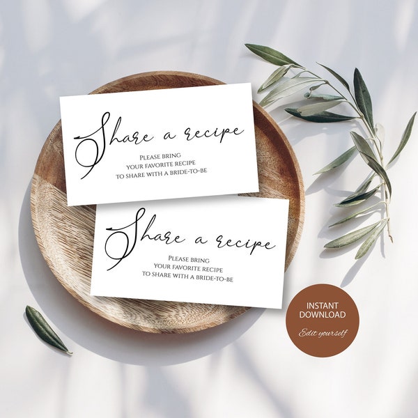 Recipe Request Card - Etsy