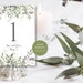 Greenery Table Number Template, Instant Download, Fully Editable ...