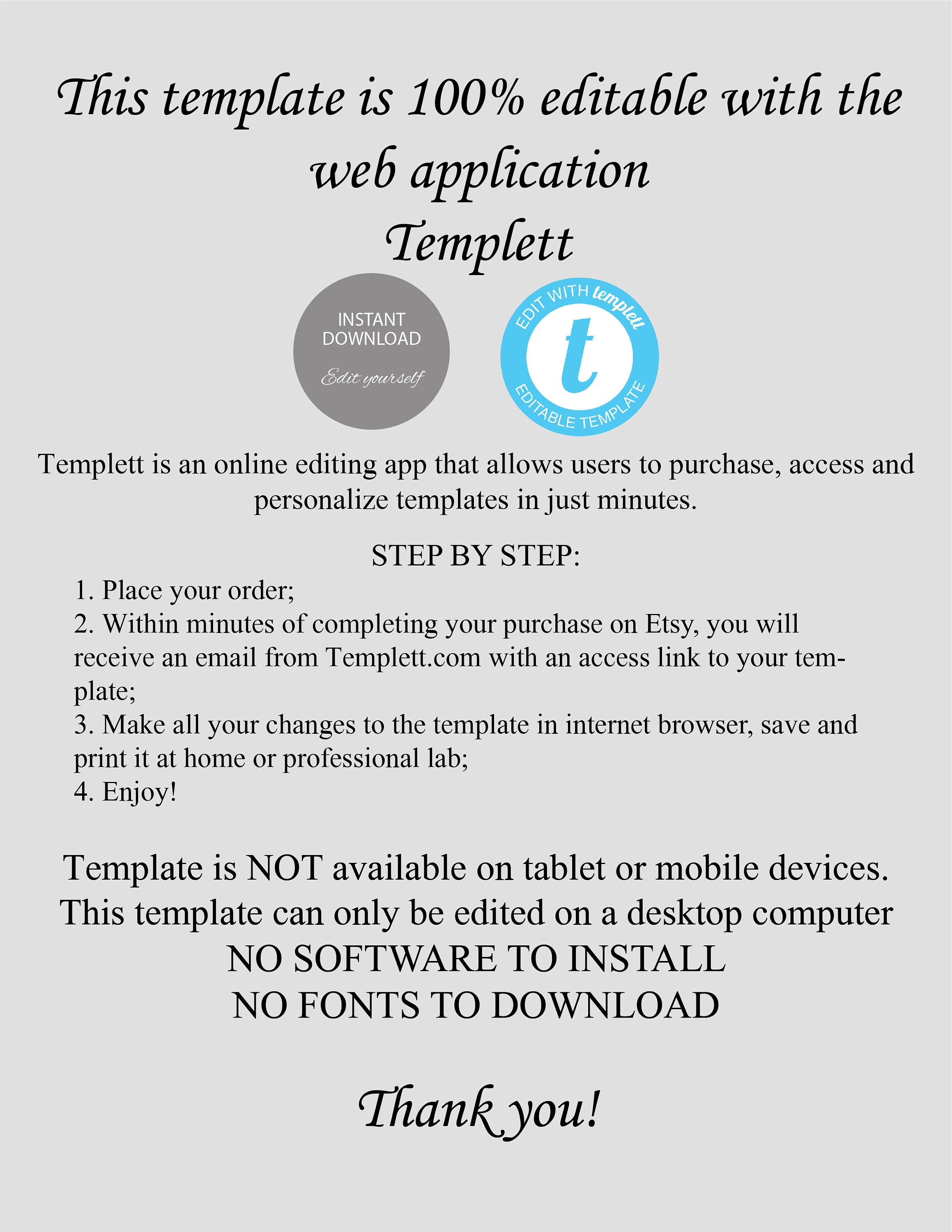 Table Number Template Instant Download Fully Editable - Etsy