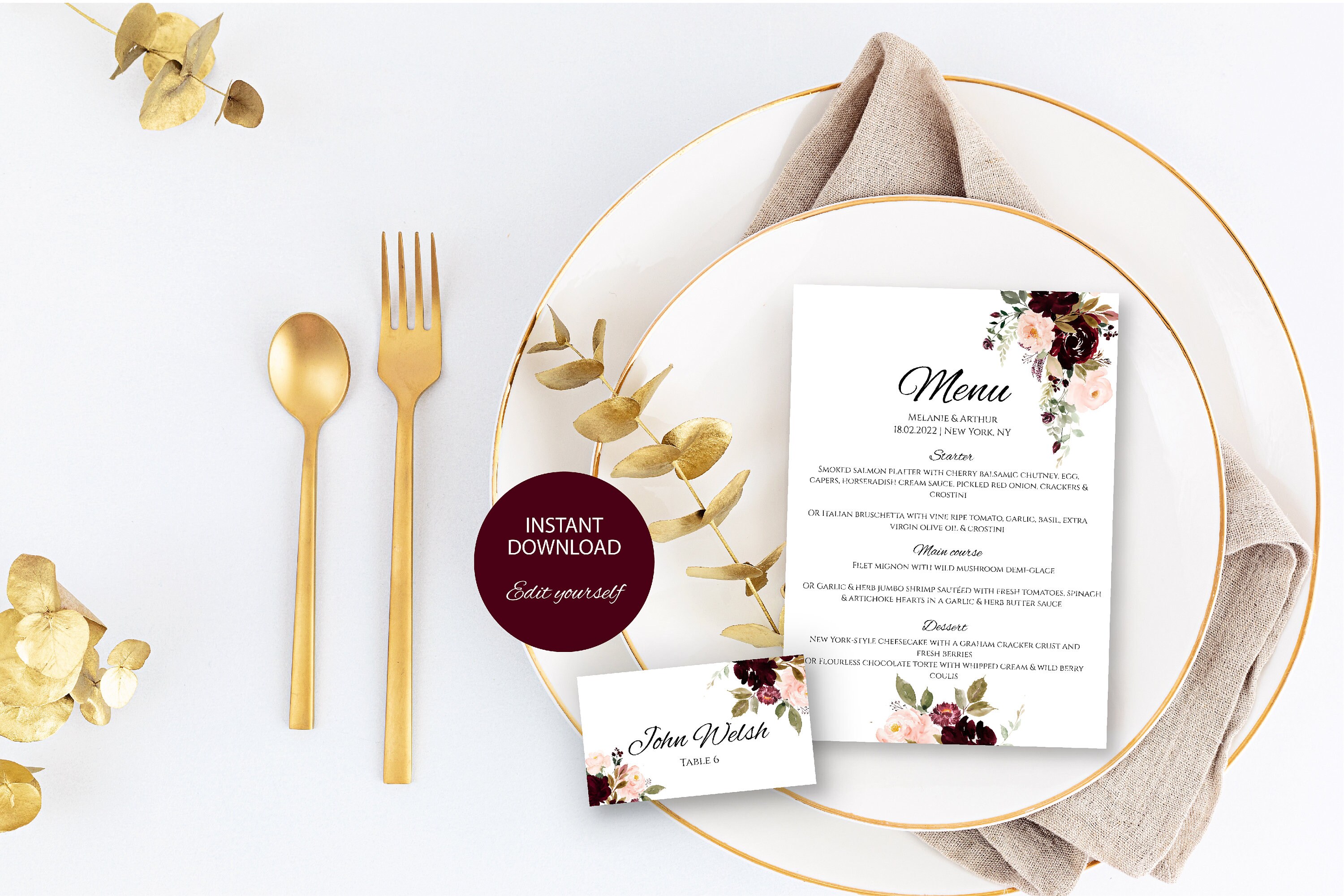 Table Number Template Instant Download Fully Editable - Etsy