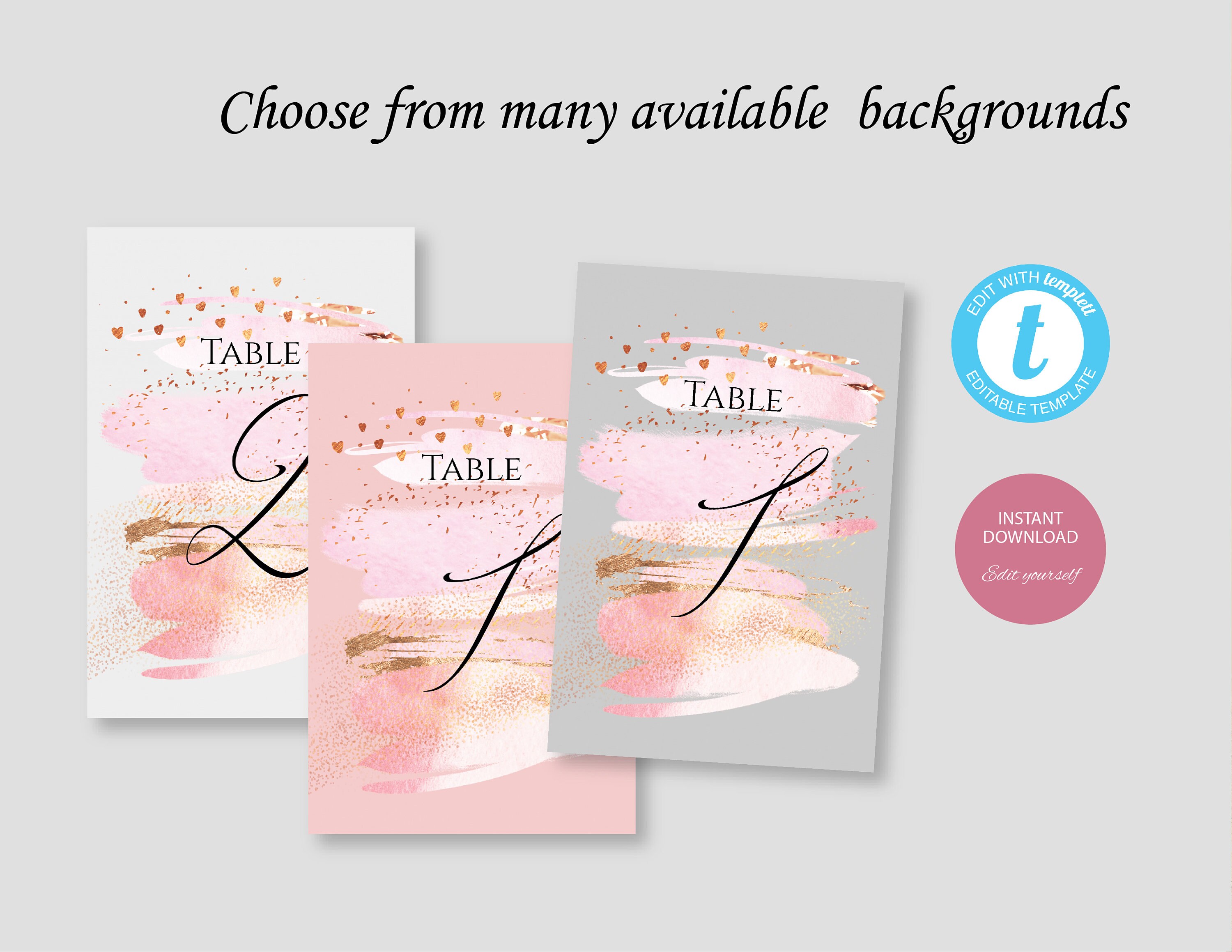 Table Numbers Wedding, Instant Download, Fully Editable Party Table ...