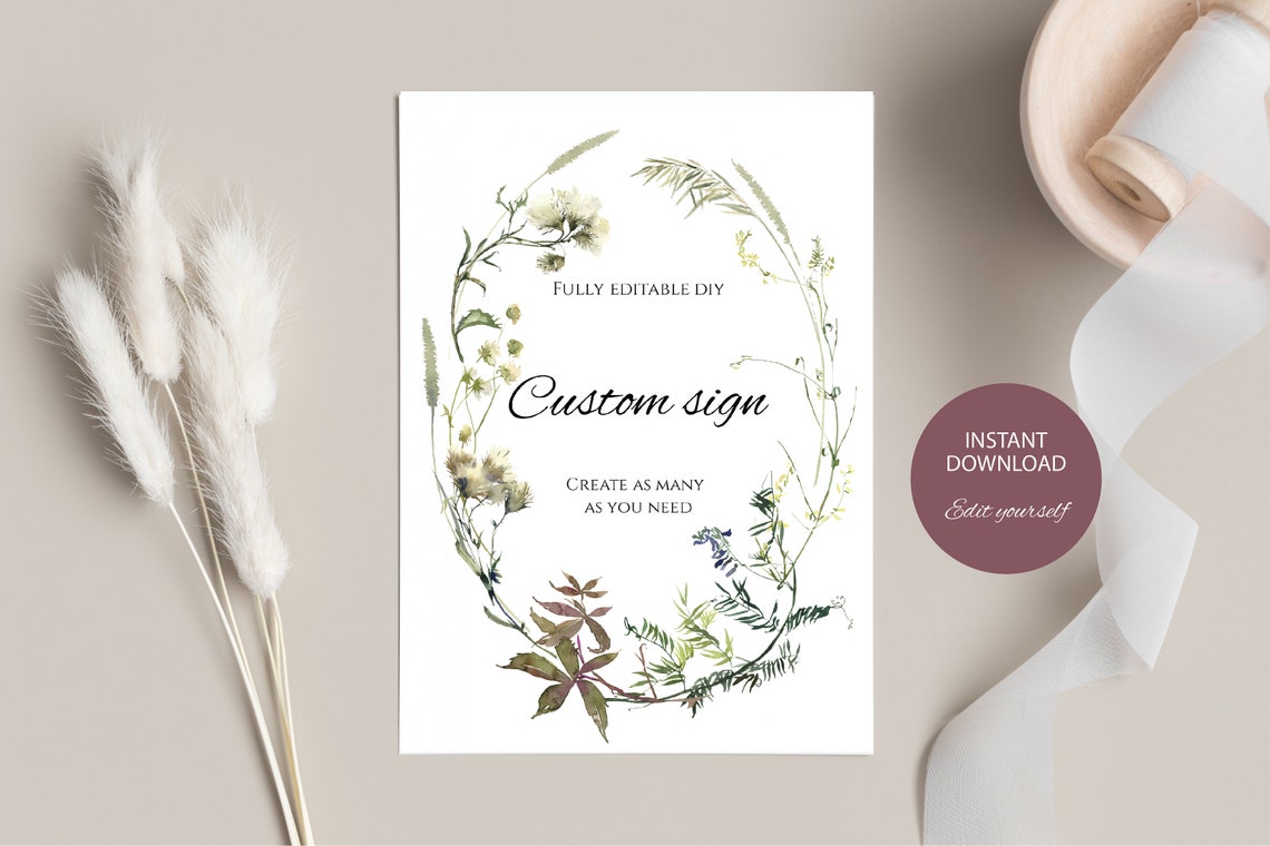 Table Number Template Instant Download Fully Editable - Etsy