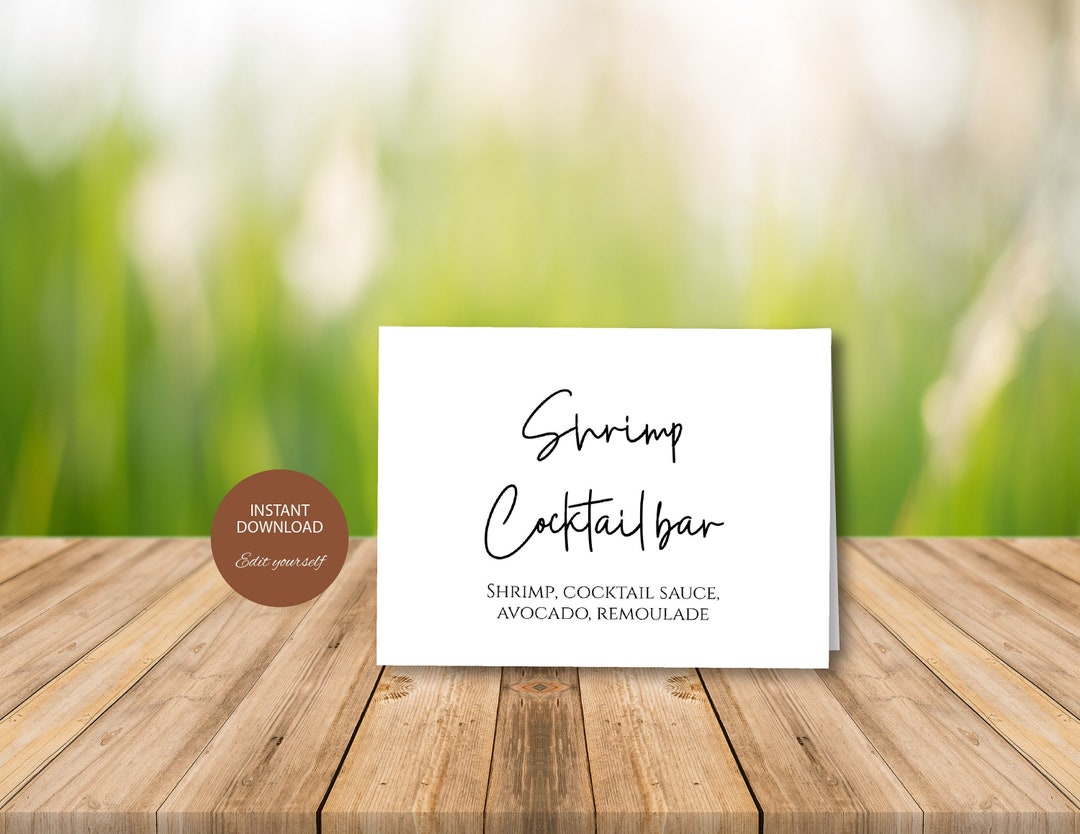 Buffet Card Template Download, Printable Food Label, Editable Buffet ...