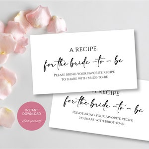 Share A Recipe Card Template, Try Before You Buy, Invitation Insert ...