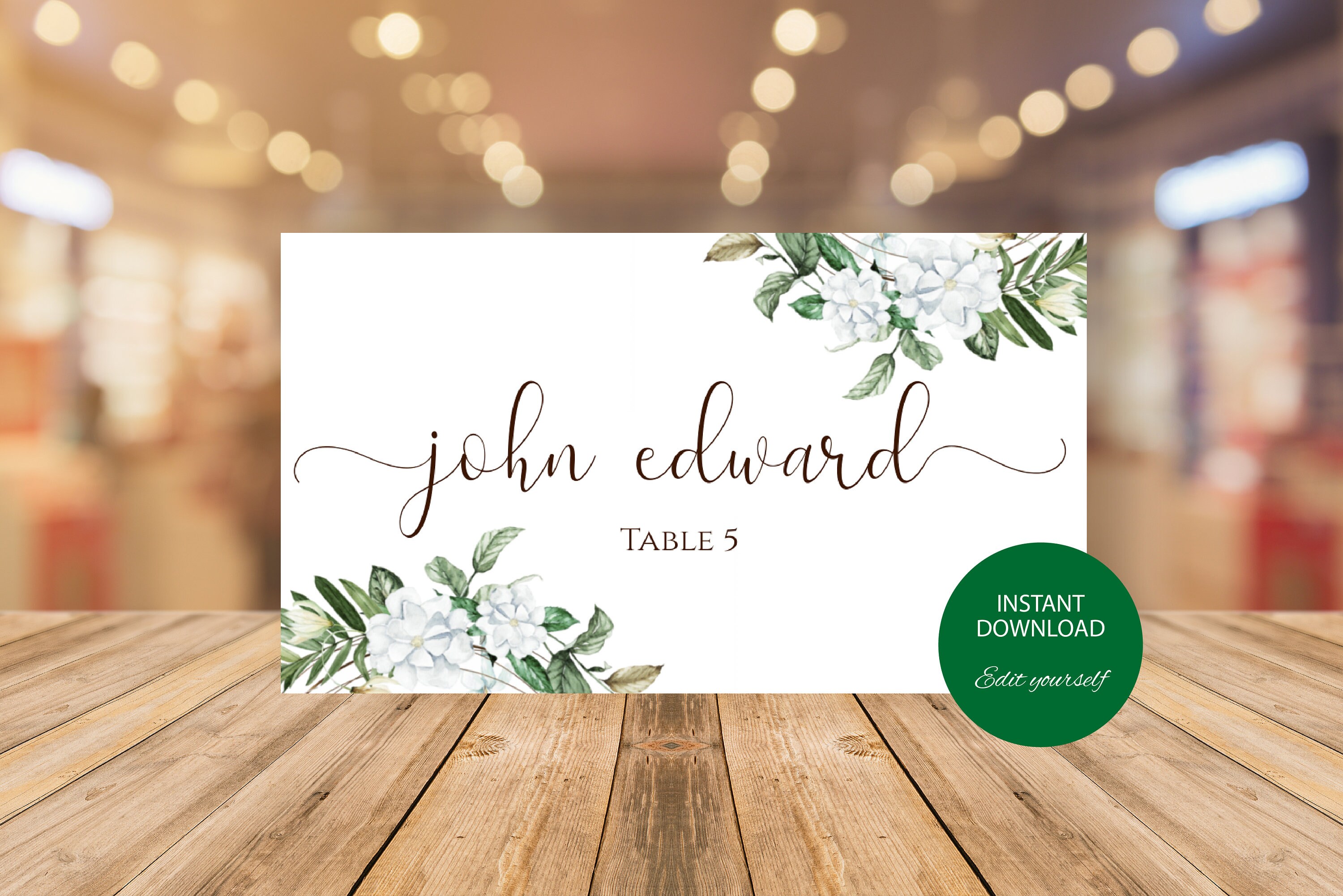 Greenery Portrait Welcome Sign Template Instant Download - Etsy