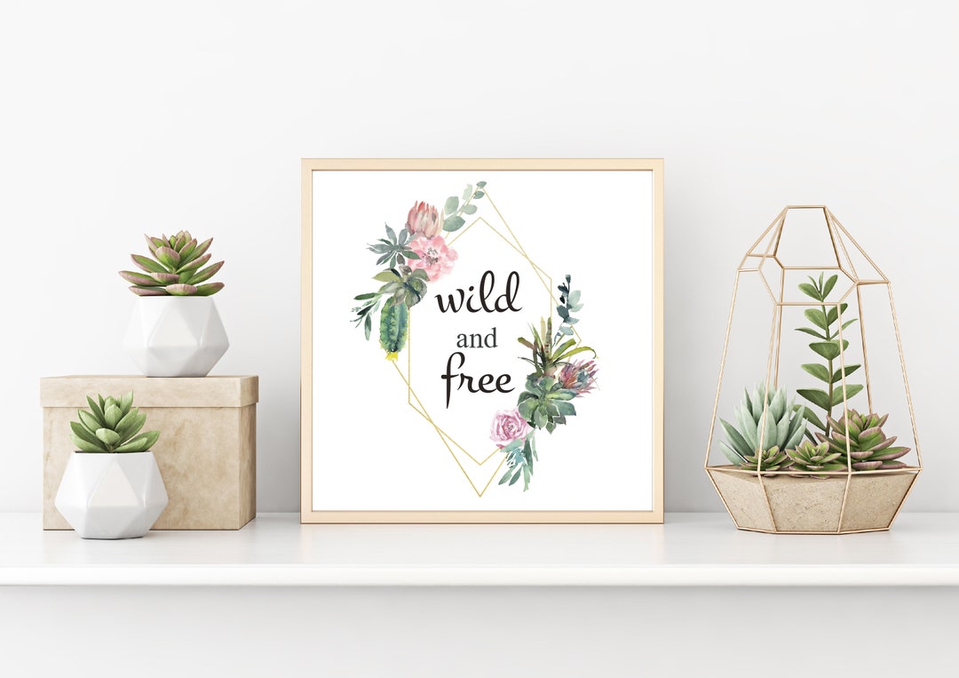 Wild and Free Instant Download Print 8x10, A4, Nursery Wall Art ...