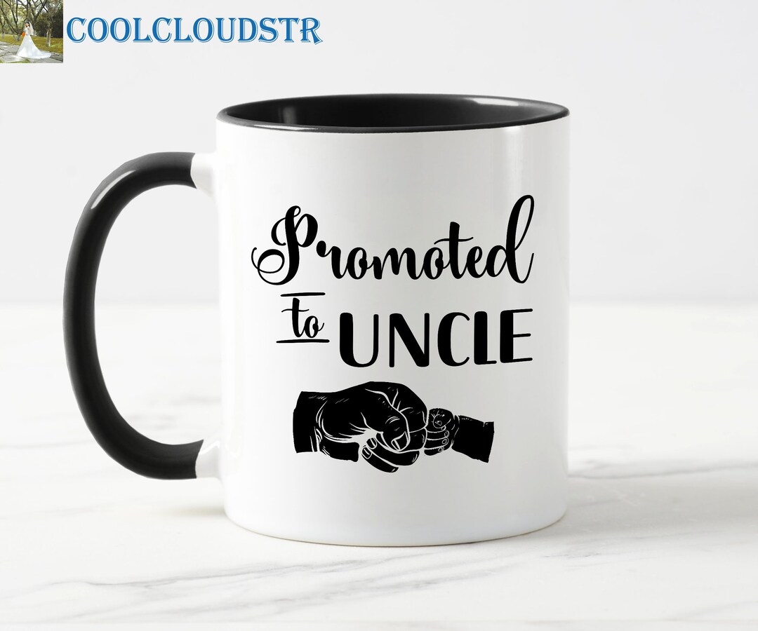 New Uncle Coffee Mugs, Promoted to Uncle, Baby Announcement Gift for ...