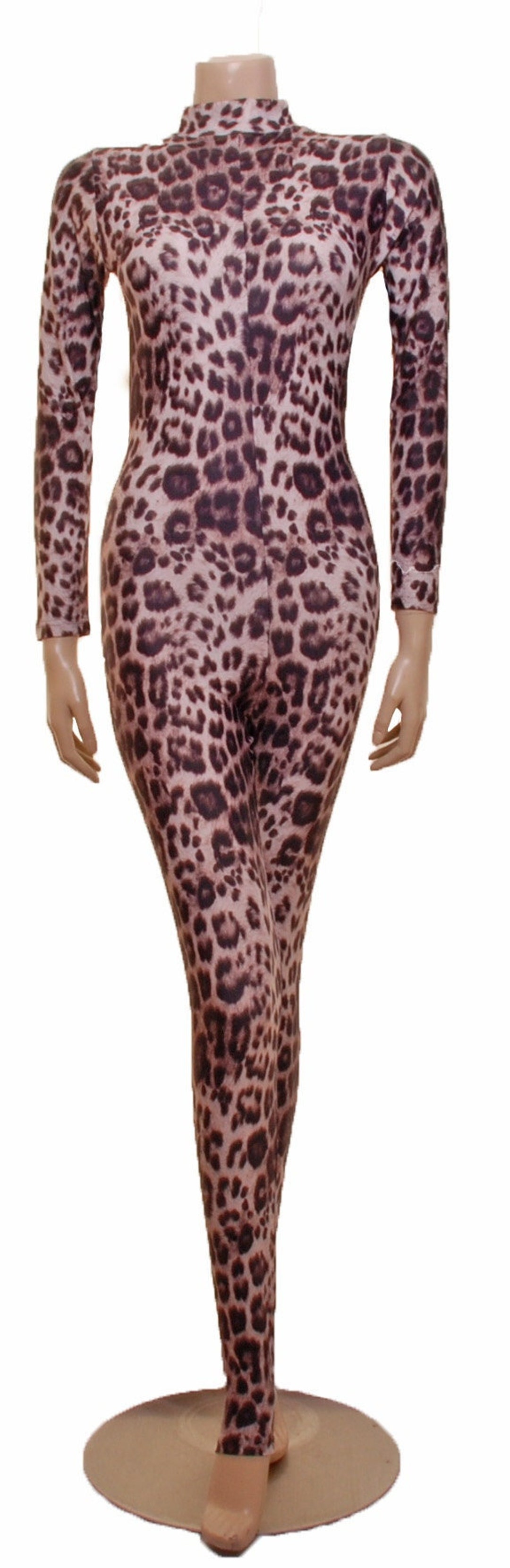 Catsuit Jumpsuit Unitard Bodysuit Long Sleeves Clouded Leopard Elsa - Etsy