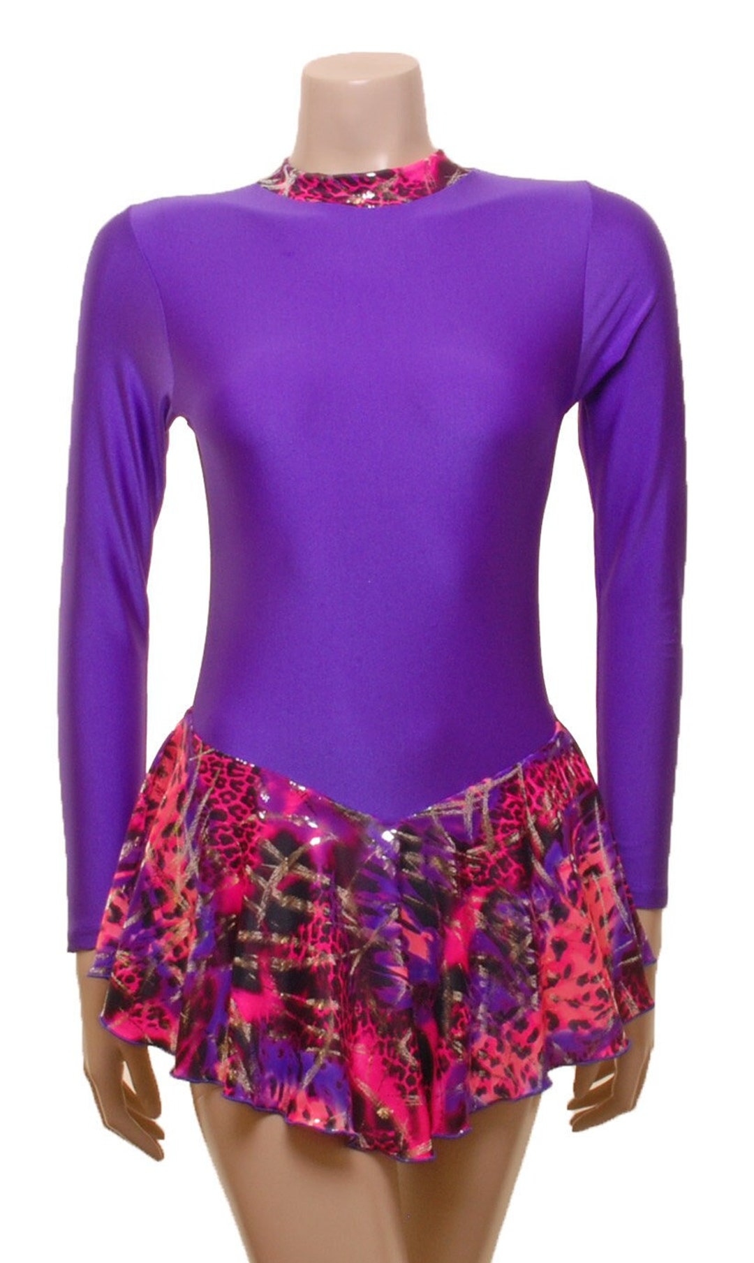 Ice Skating Majorette Dress Purple Lycra Metalic Skirt - Etsy