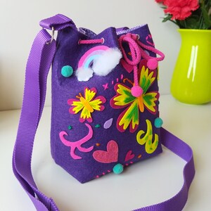 Encanto Mirabel Crossbody Bag, Bucket Bag Handmade Felt Bag Disney ...
