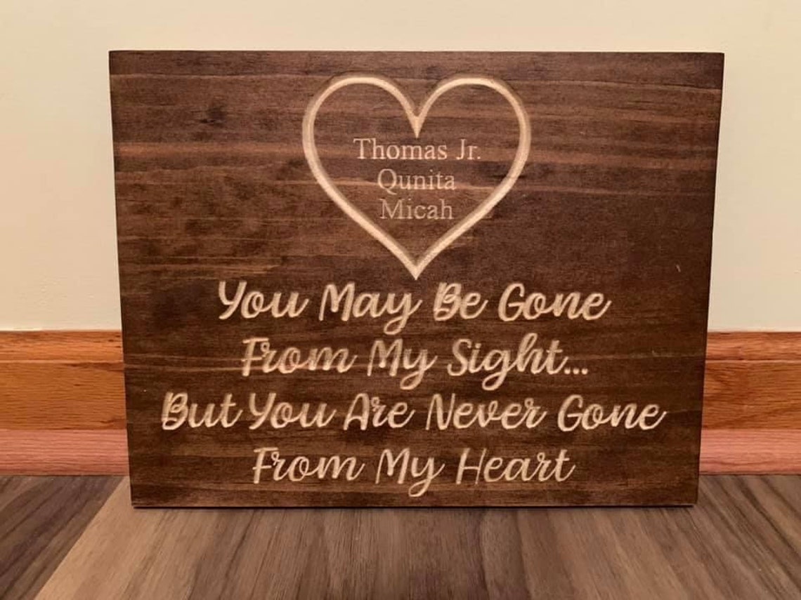 Gone Too Soon Sign Rest in Peace Sign RIP Sign Heart Sign | Etsy