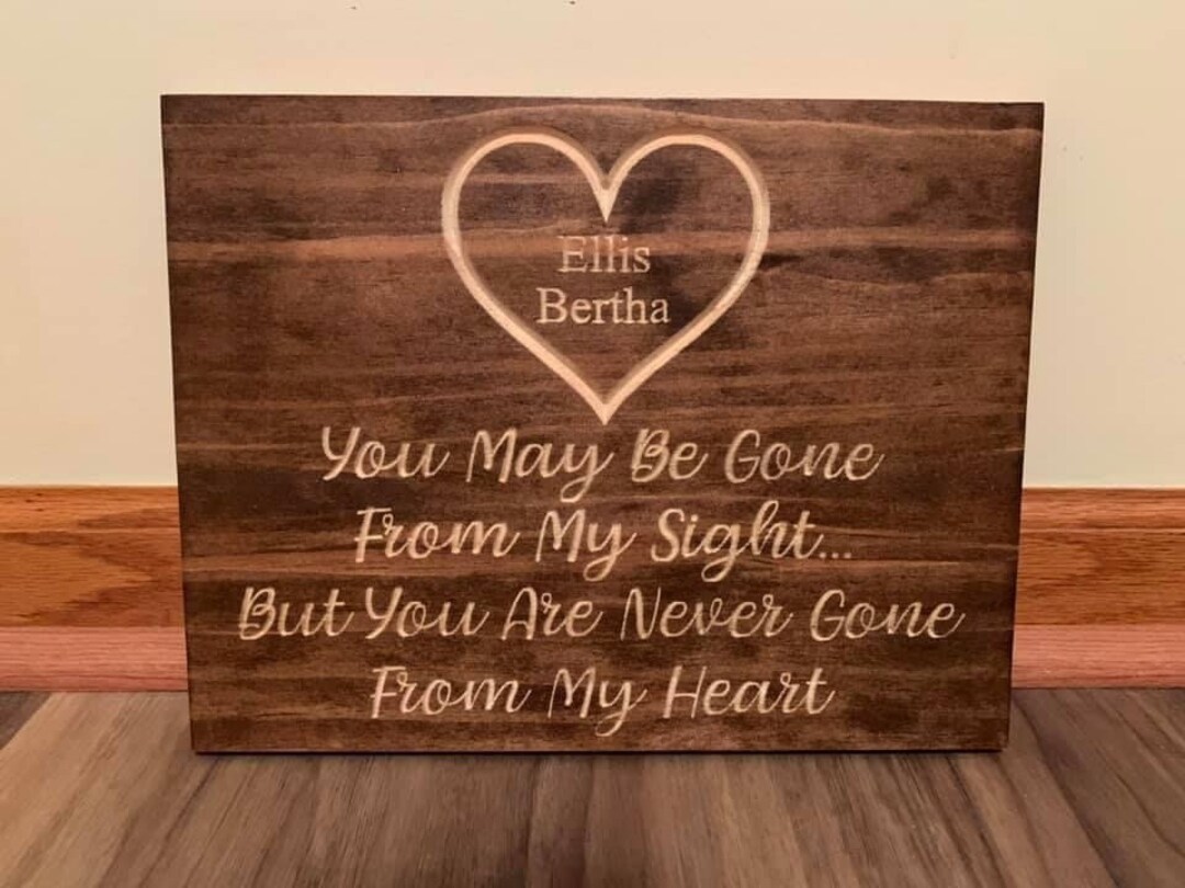 Gone Too Soon Sign, Rest in Peace Sign, RIP Sign, Heart Sign, Custom ...